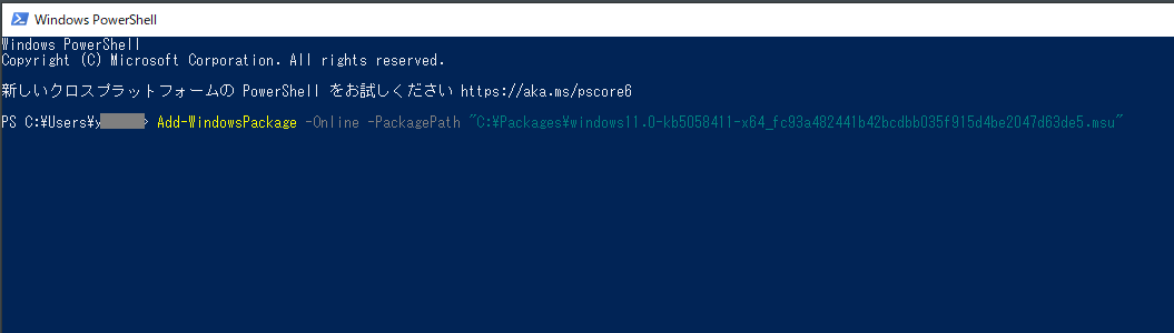 Windows11Pro24H2 5月累積更新プログラムKB5058411（WindowsUpdate）0x800f0838エラー発生で適用できない。PowerShellで解決